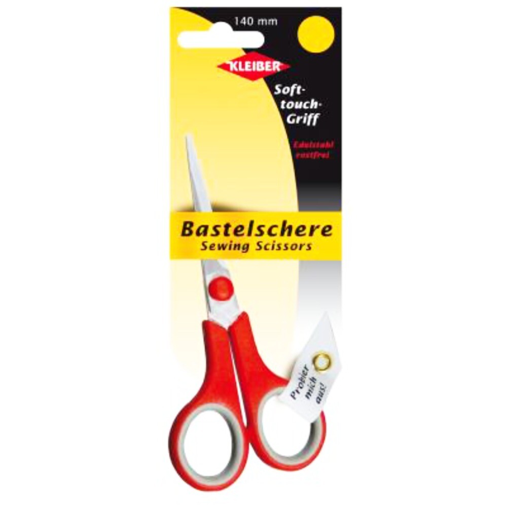 Kleiber Soft Touch 5.5 Inch Sewing Scissors Red Handle 92132