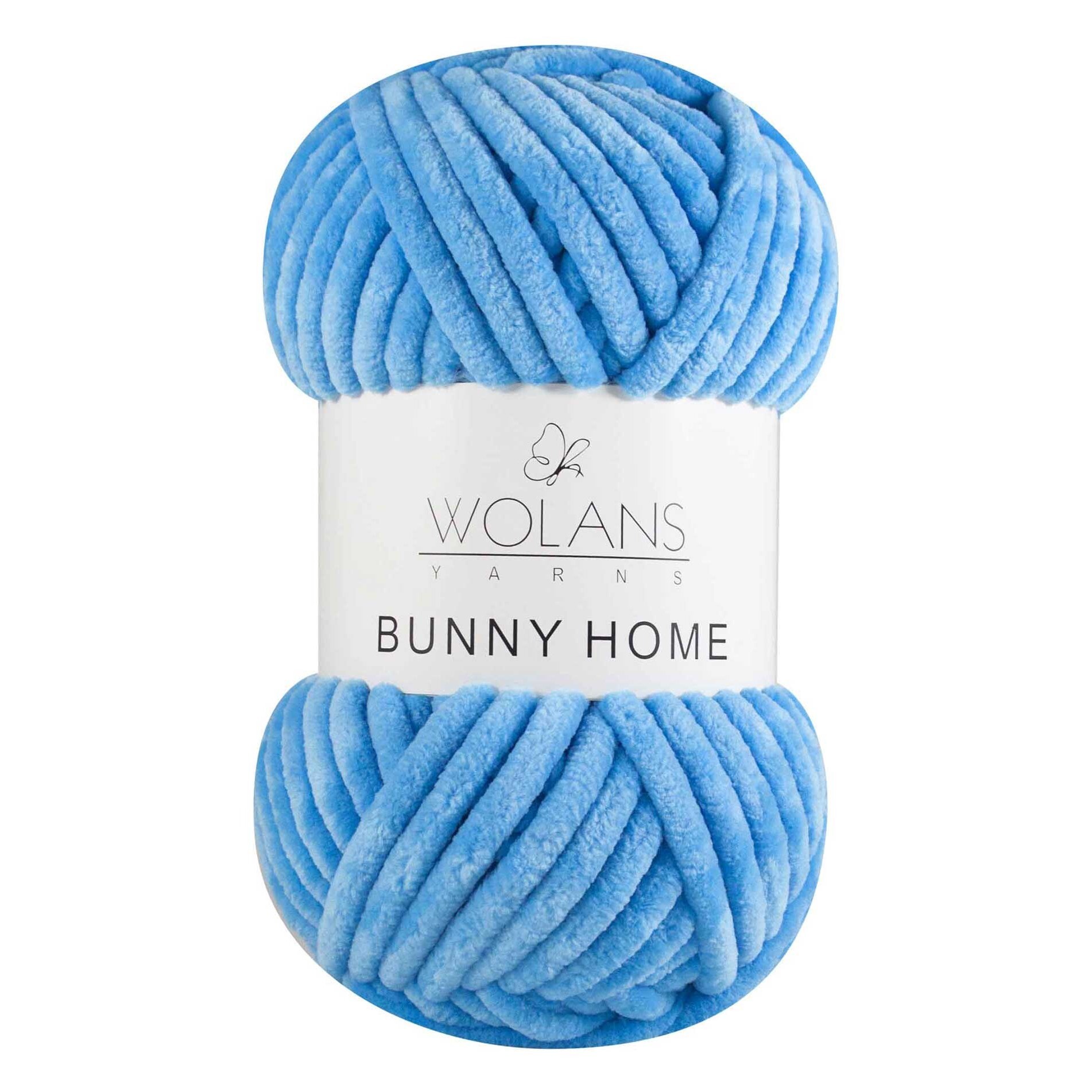 WY20012 Bunny Jumbo Yarn 100% Polyester 200g x 5 Balls Blue Wolans