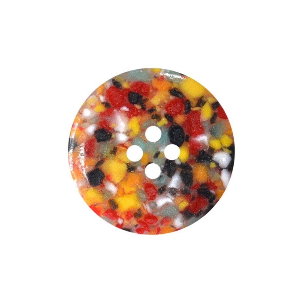 Recycled Plastic Scrap Buttons Size 44 Speckled Effect 25 Piece Pack P5144