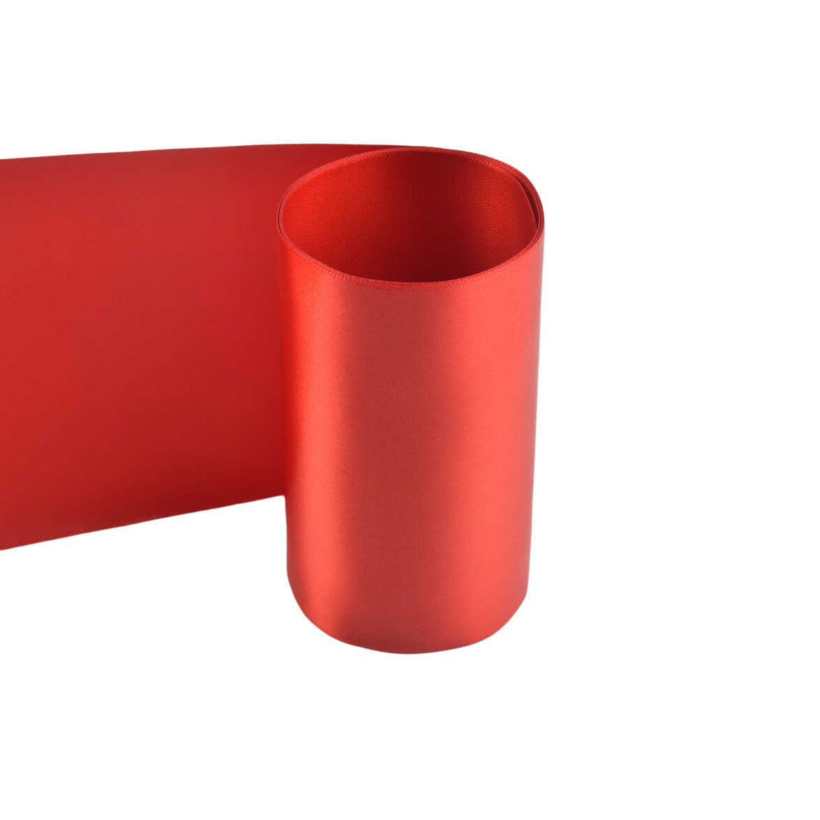 Single Satin Sash Ribbon 4 Inch/100mm Wide RC100-250 Red