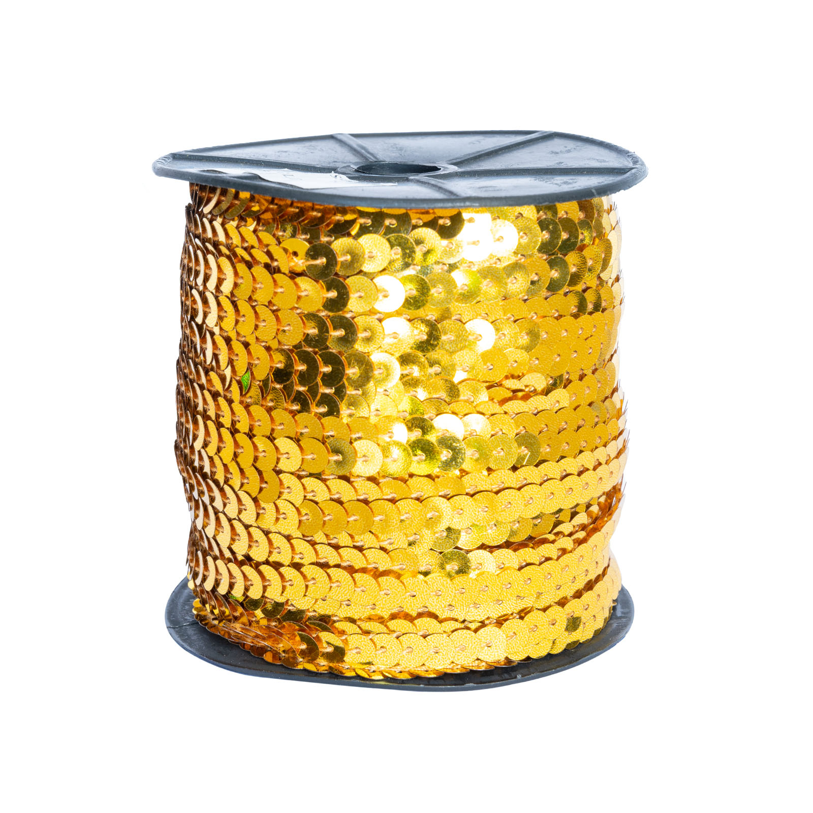 SS06GLD Strung Sequins 6mm Gold 100m roll