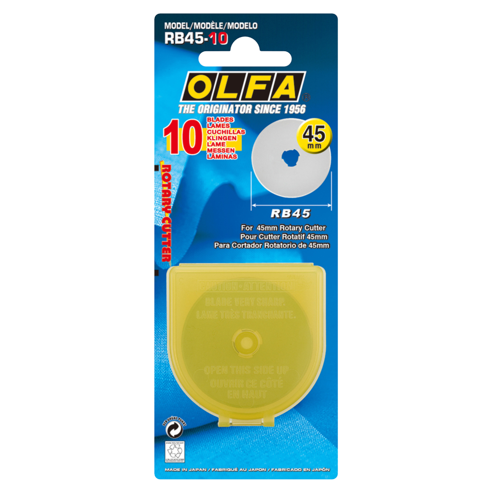 Rotary Cutter Blade 45mm 10 Bulk pack RB45-10 Olfa