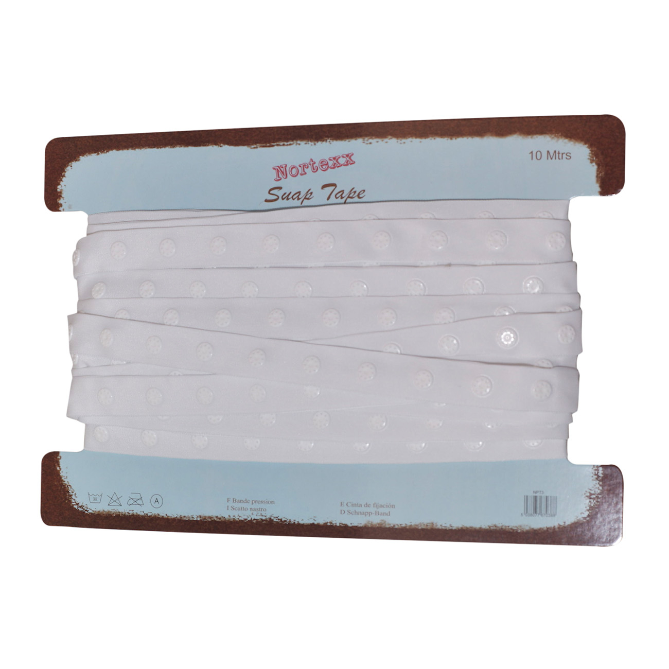 Snap tape 25mm Spacing White NPT3 18mm Wide