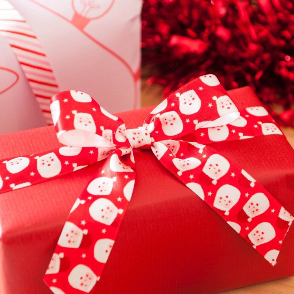 Santa Claus Ribbon 25mm x 20m Reel 8091125