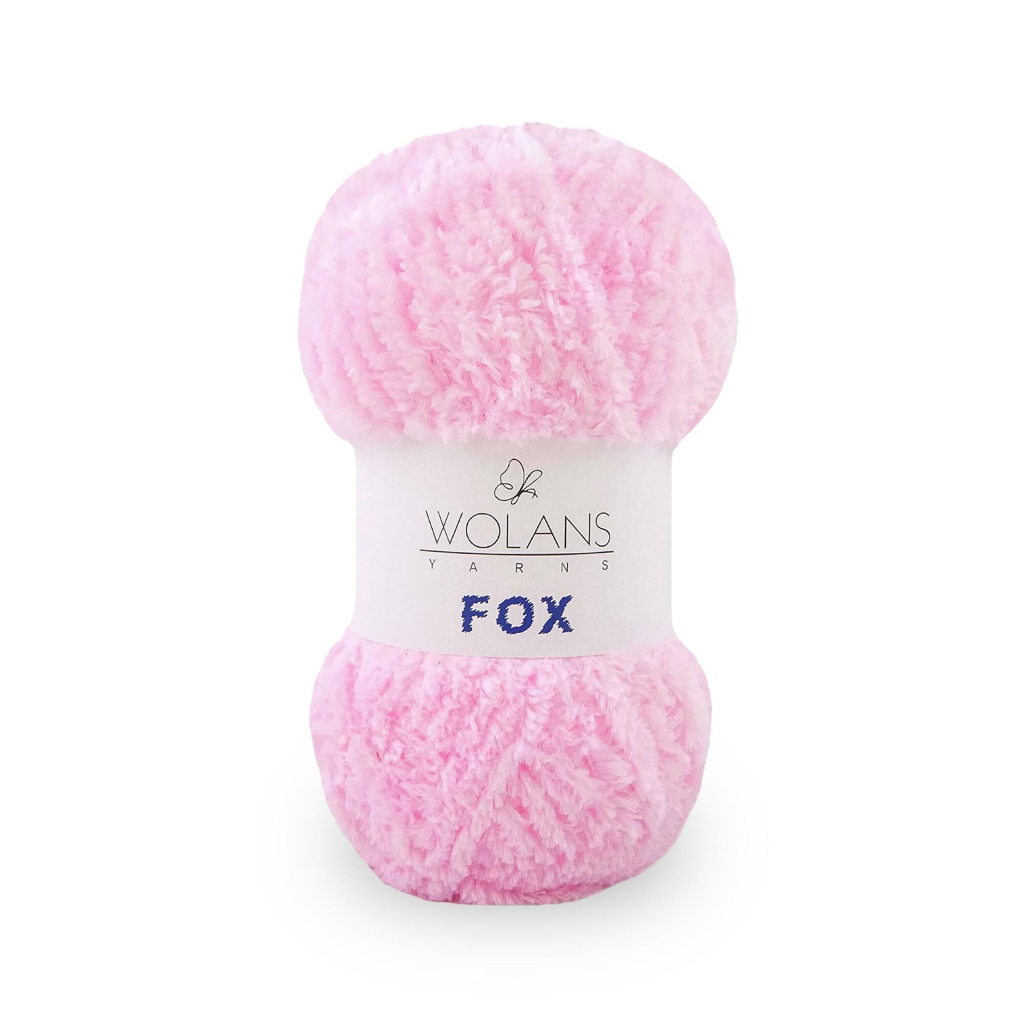WY11004 Fox Yarn 100% Polyester 100g x 5 Balls Light Pink Wolans