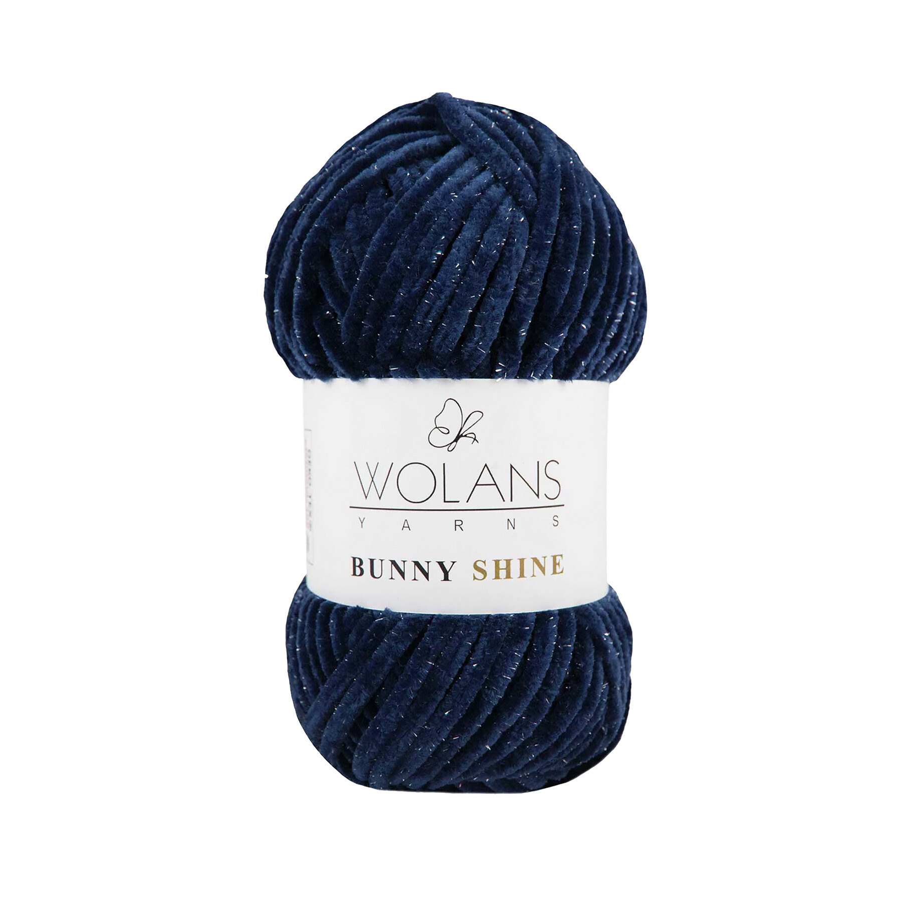 WY82017 Wolans Yarn Bunny Shine 92% Soft Polyester 8% Metallic 100g x 5 ...