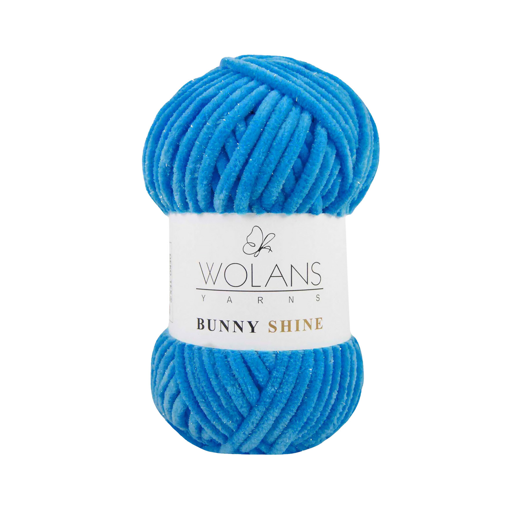 WY82035 Wolans Yarn Bunny Shine 92% Soft Polyester 8% Metallic 100g x 5 ...