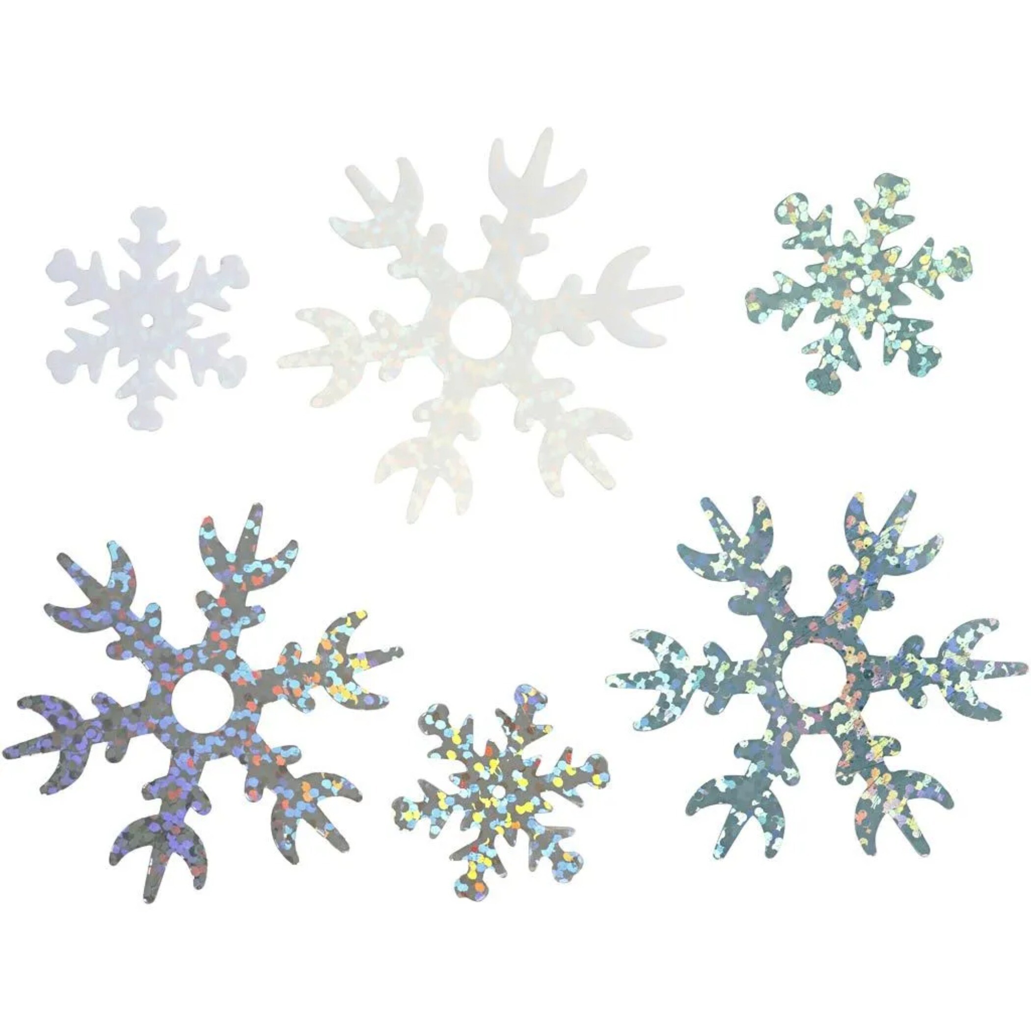 Snowflake Sequins, size 25+45mm, Light Blue, Silver, White, 30g/ 1 pack ...