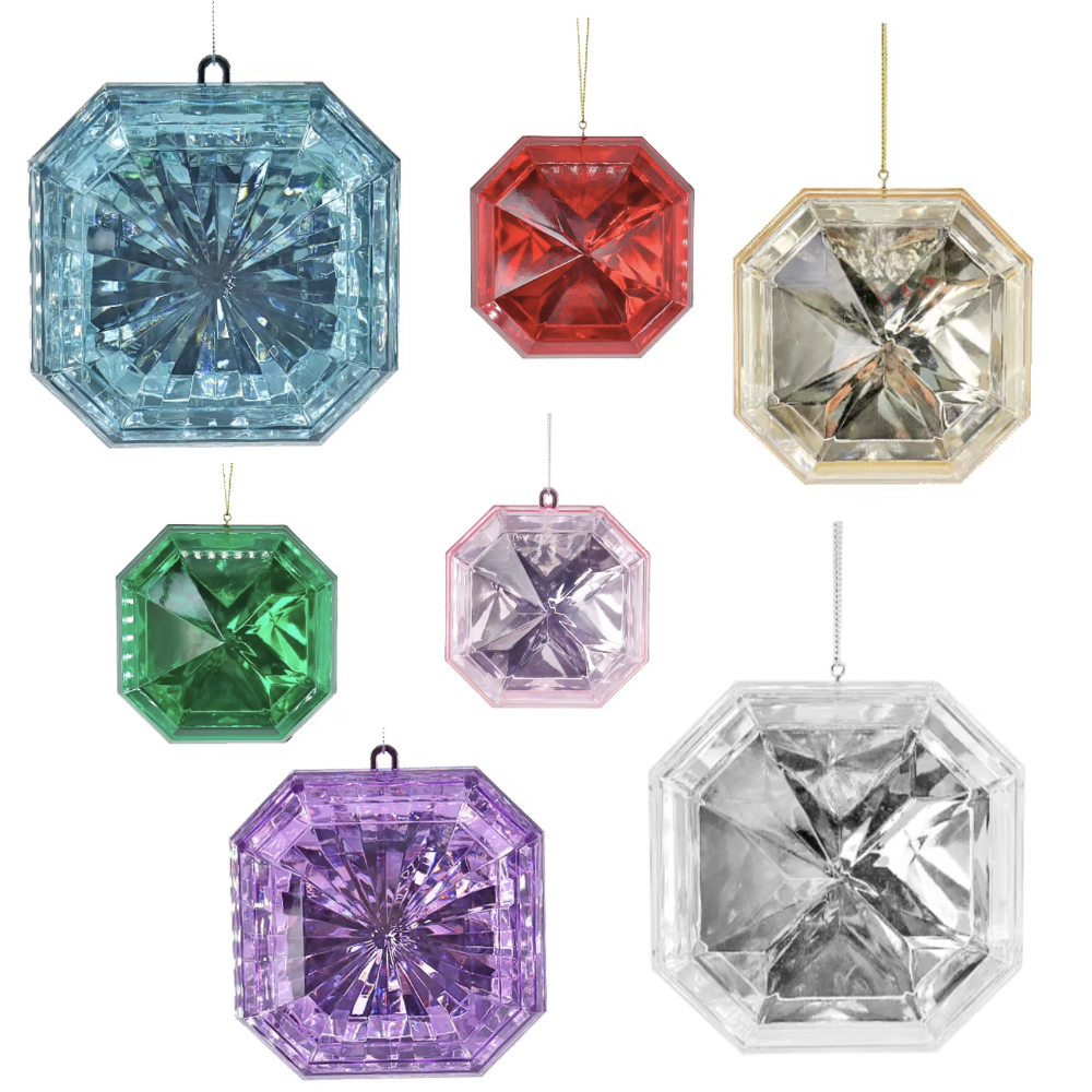 Square Acrylic Jewel 4.5" x 4.75" x 2" Dark Green JTL-SJ-DGR