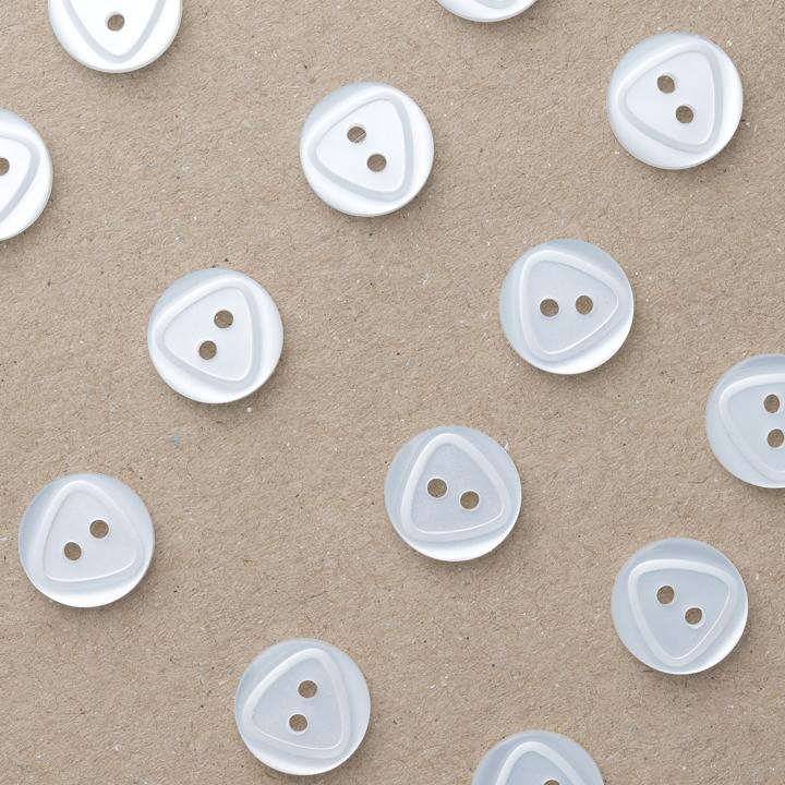 Triangle Buttons White Size 22 100 Piece Bag CP17622