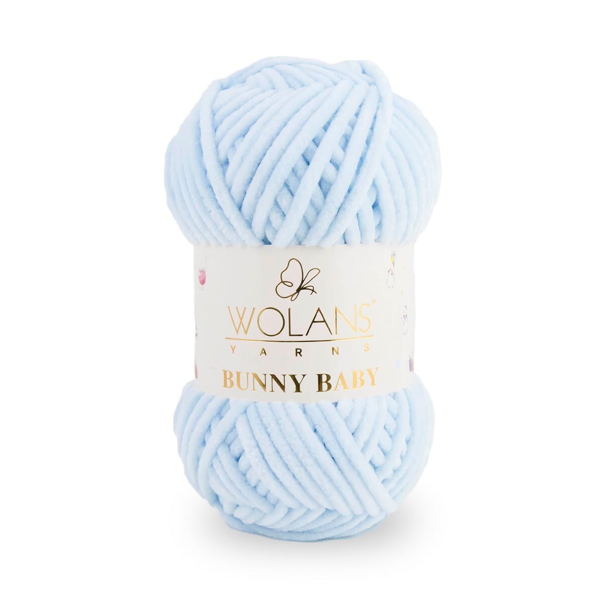 WY10011 Wolans Yarn Bunny Baby 100% Polyester 100g x 5 Balls Light Blue ...