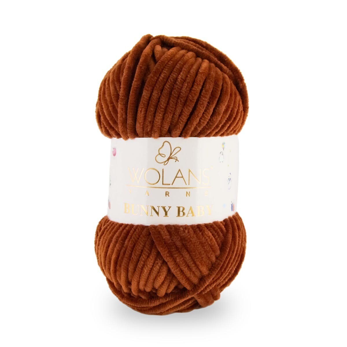 WY10060 Wolans Yarn Bunny Baby 100% Polyester 100g x 5 Balls Chestnut ...