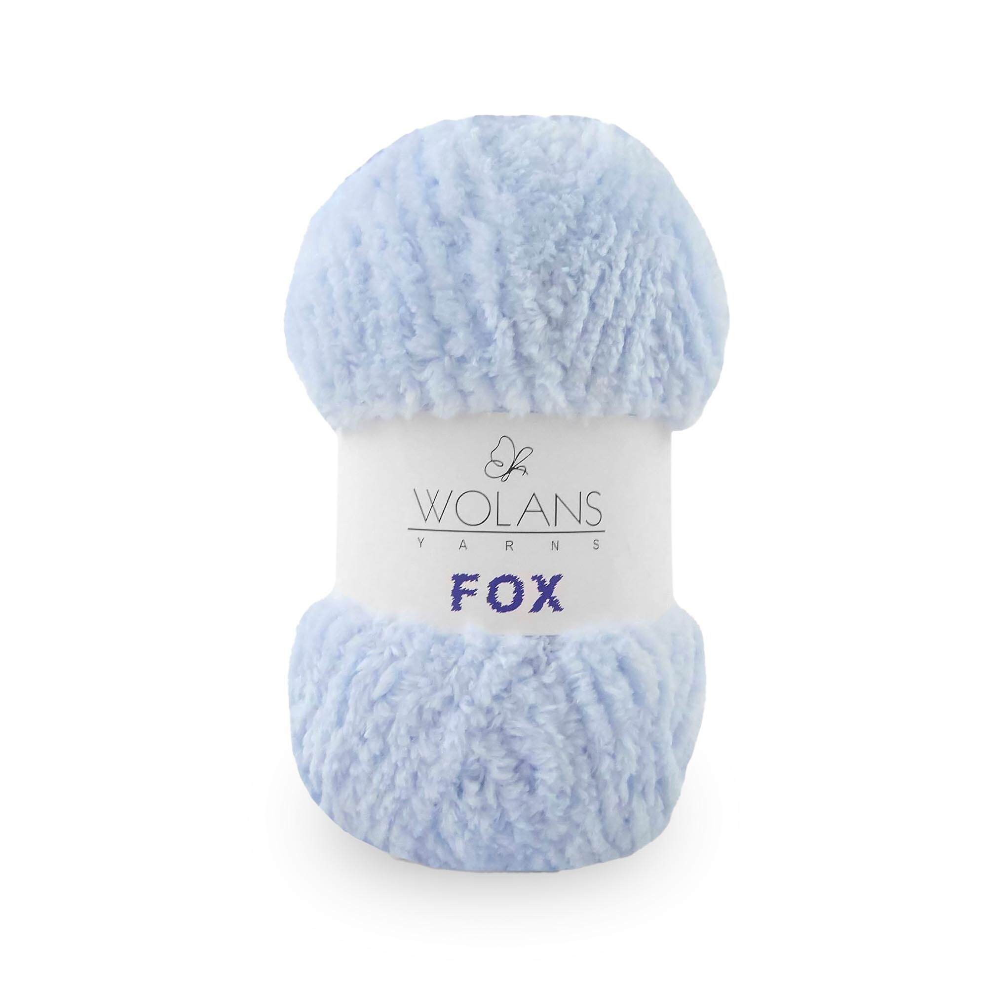 WY11011 Fox Yarn 100% Polyester 100g x 5 Balls Light Blue Wolans