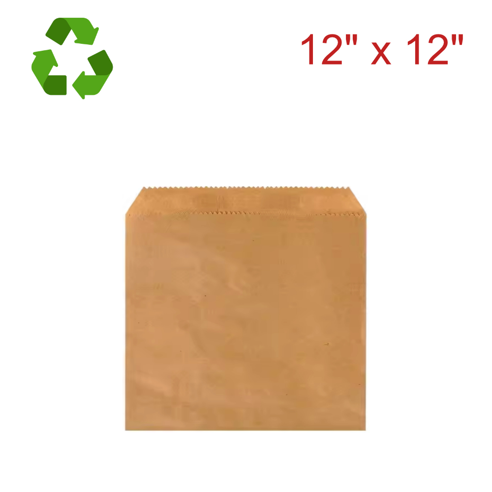 Kraft Paper Bags 12" x 12" 500 Bags PB1212K