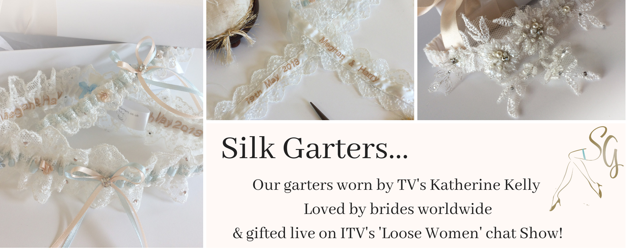 Silk Garters, Loved by Brides, Beautiful Details, Handmade in England