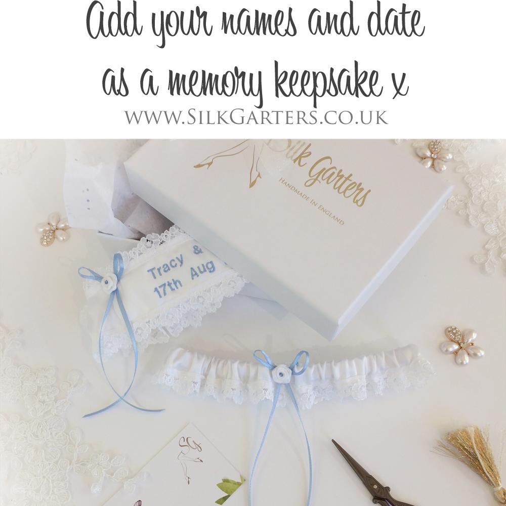 Brides Favorite Personalised Wedding Garters - Silk Garters
