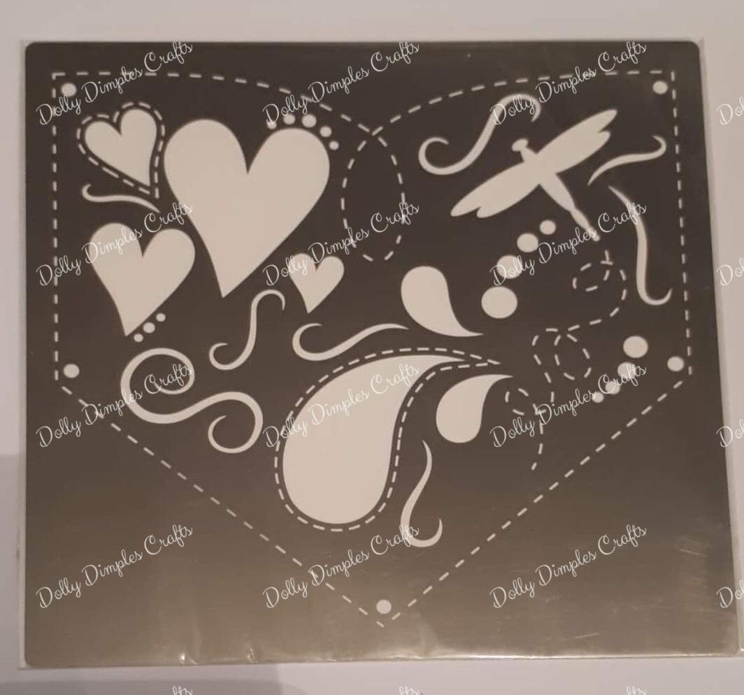 Hearts & Pocket Stencil