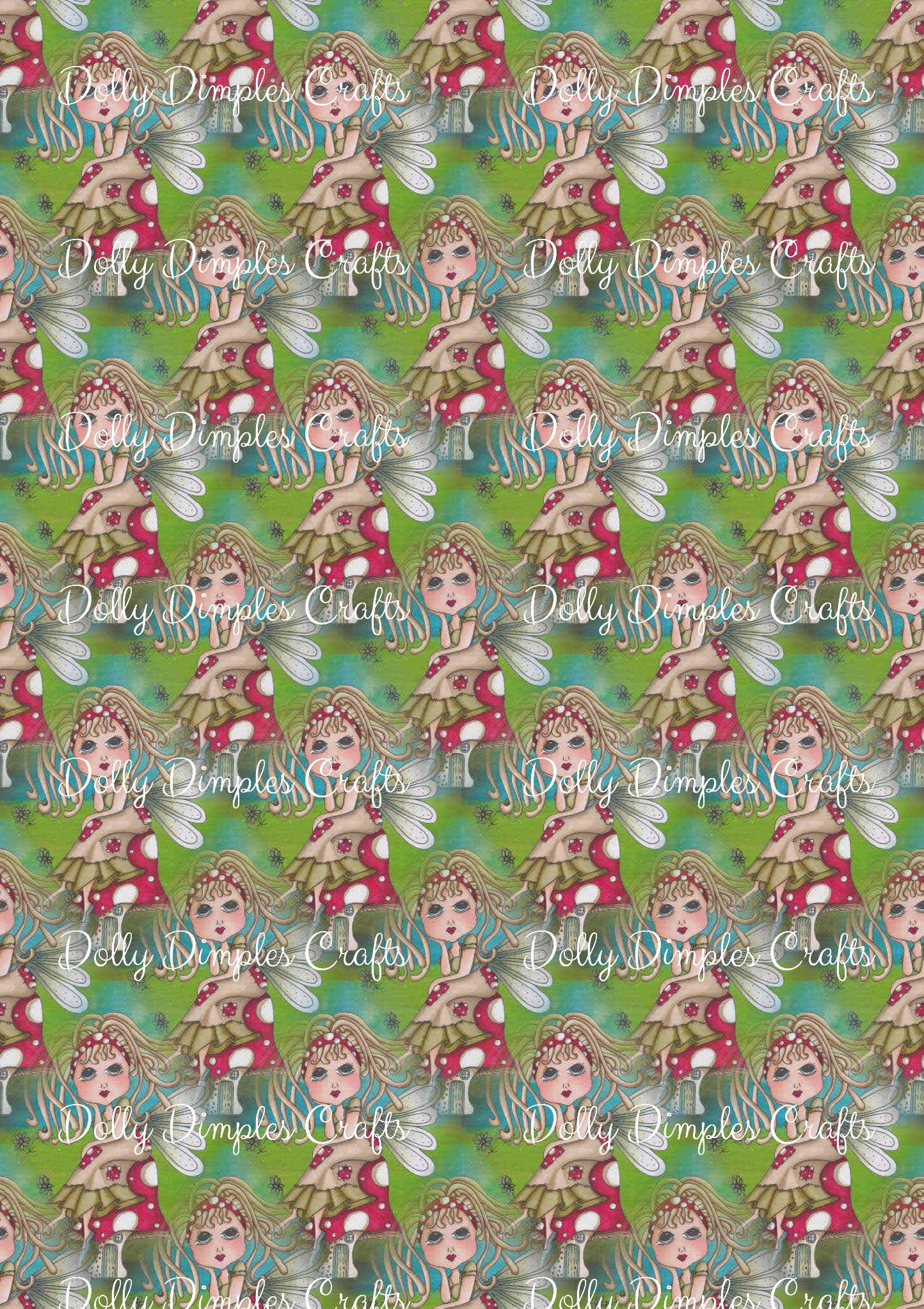 Toadstool Girls Backing Paper 002