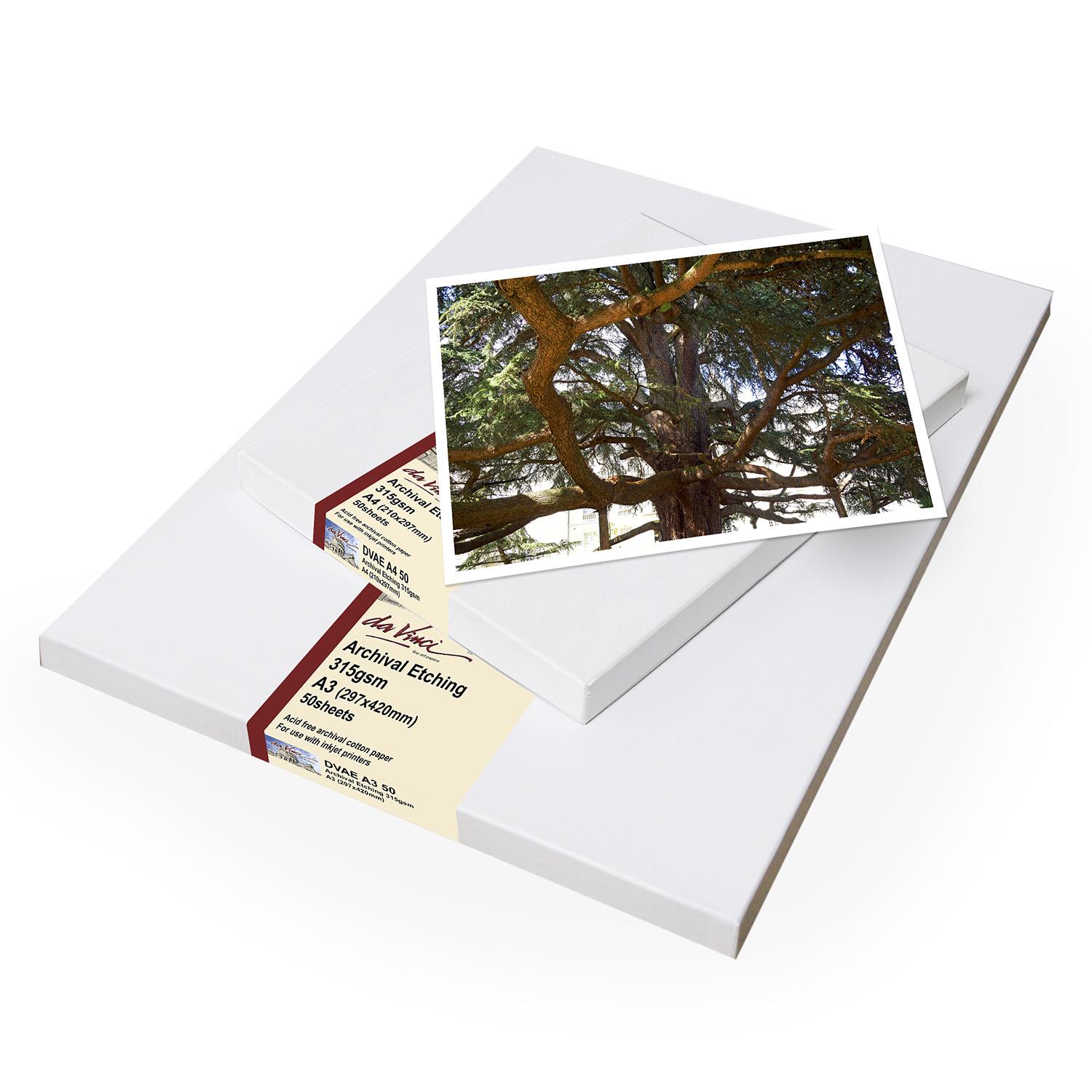 DaVinci Archival Etching 315gsm - Textured Inkjet Papers