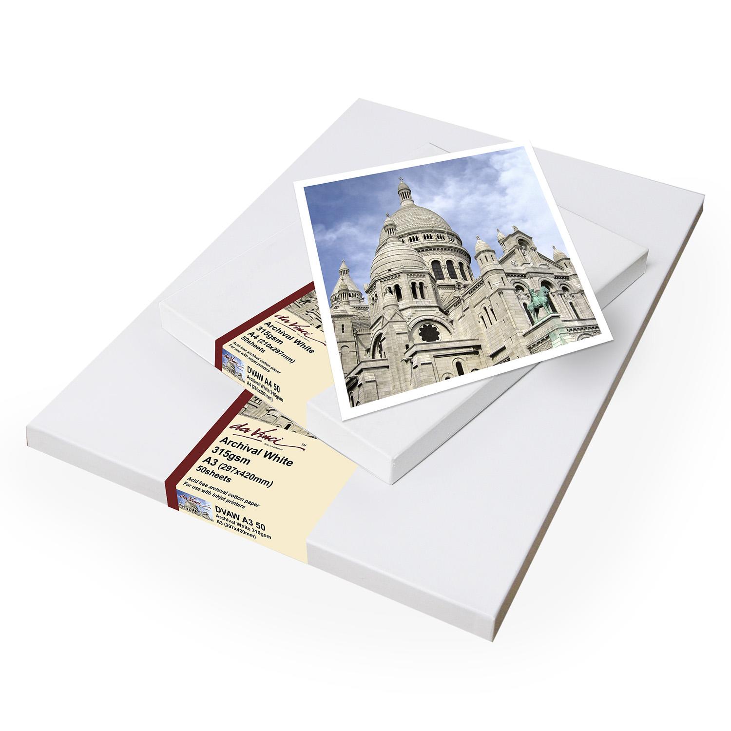 Davinci Archival White 315gsm - Inkjet Paper for Photographic and Fine ...