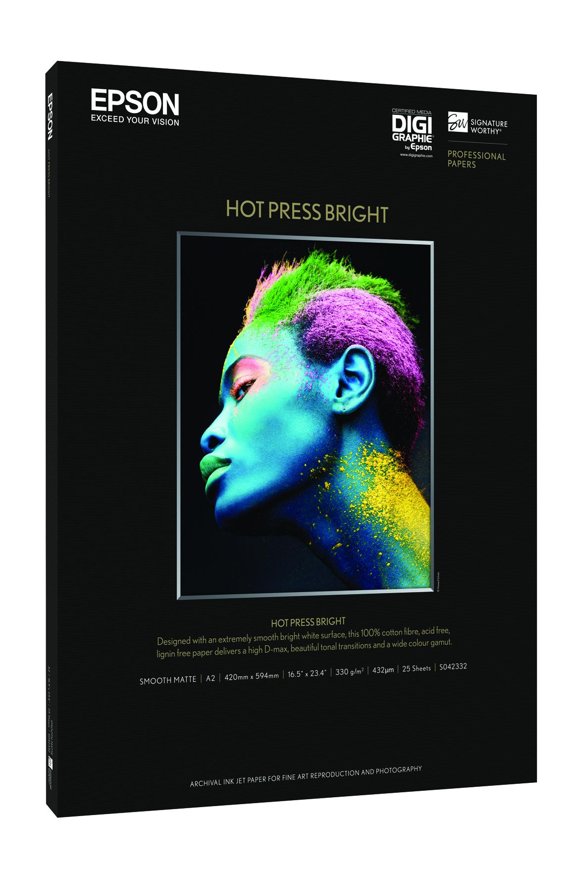 Epson Hot Press Bright 330gsm