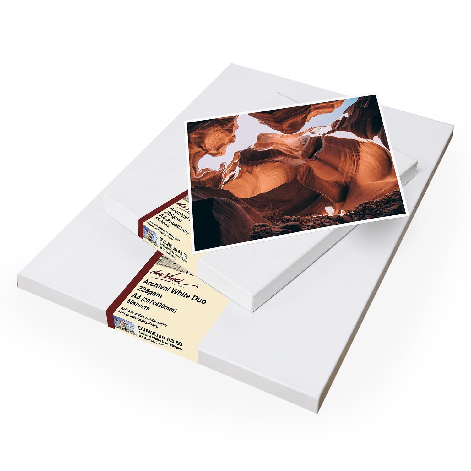 Da Vinci Archival White Duo 225gsm - Double side inkjet paper for ...