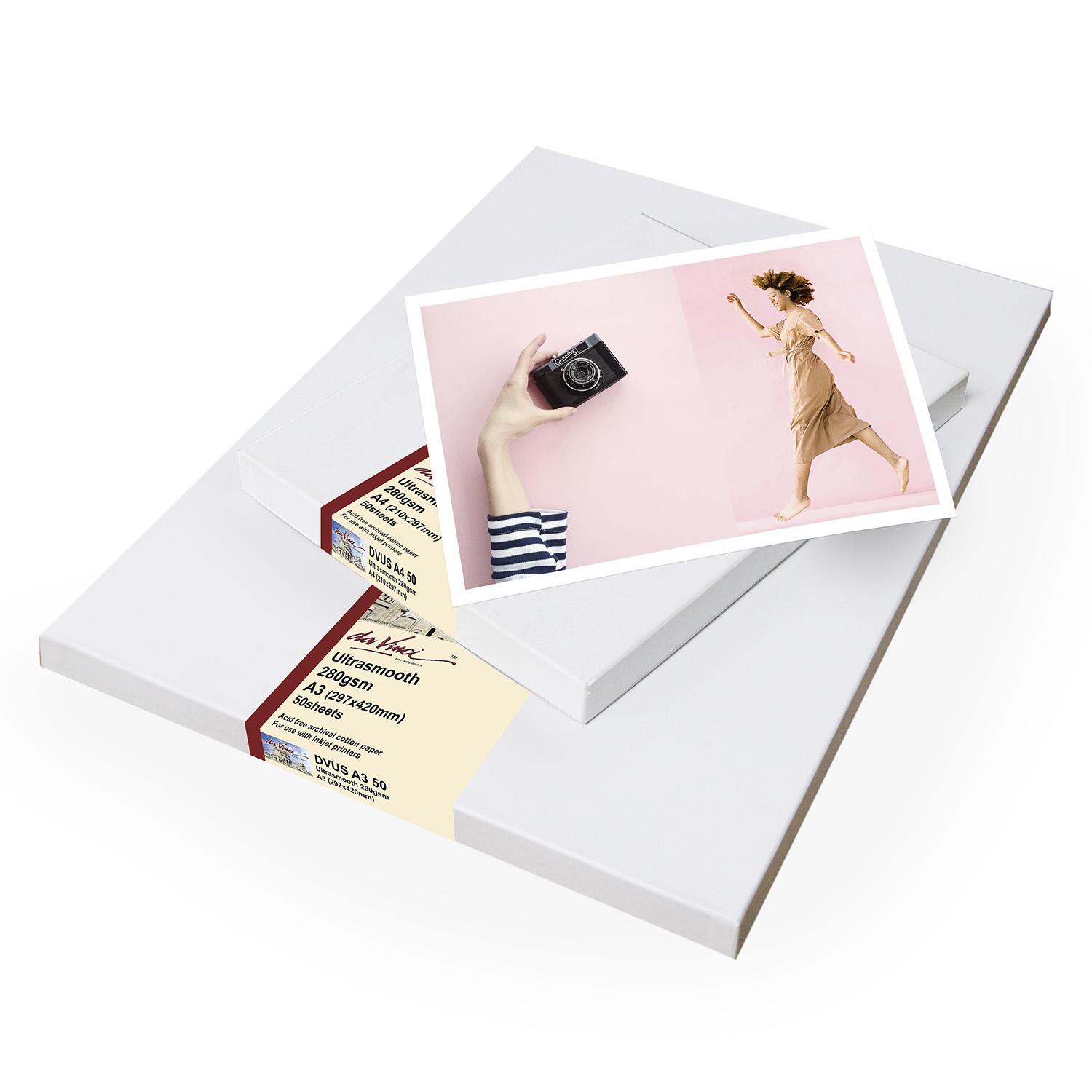 Davinci Ultrasmooth Inkjet Paper 280gsm for fine art and photographic ...