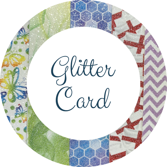 Glitter Card | Pattern Glitter Card | Cake Topper Card - Crafty Cutter