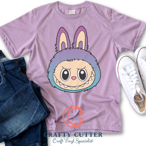 DTF - Labubu Head (Any Colour, Any Gradient, Any Pattern)