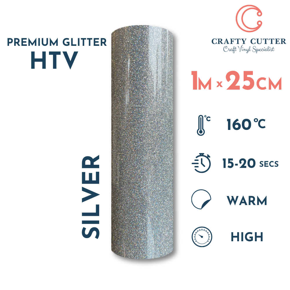 Premium Glitter (HTV - Iron on) - Metre Rolls (1m x 250mm)