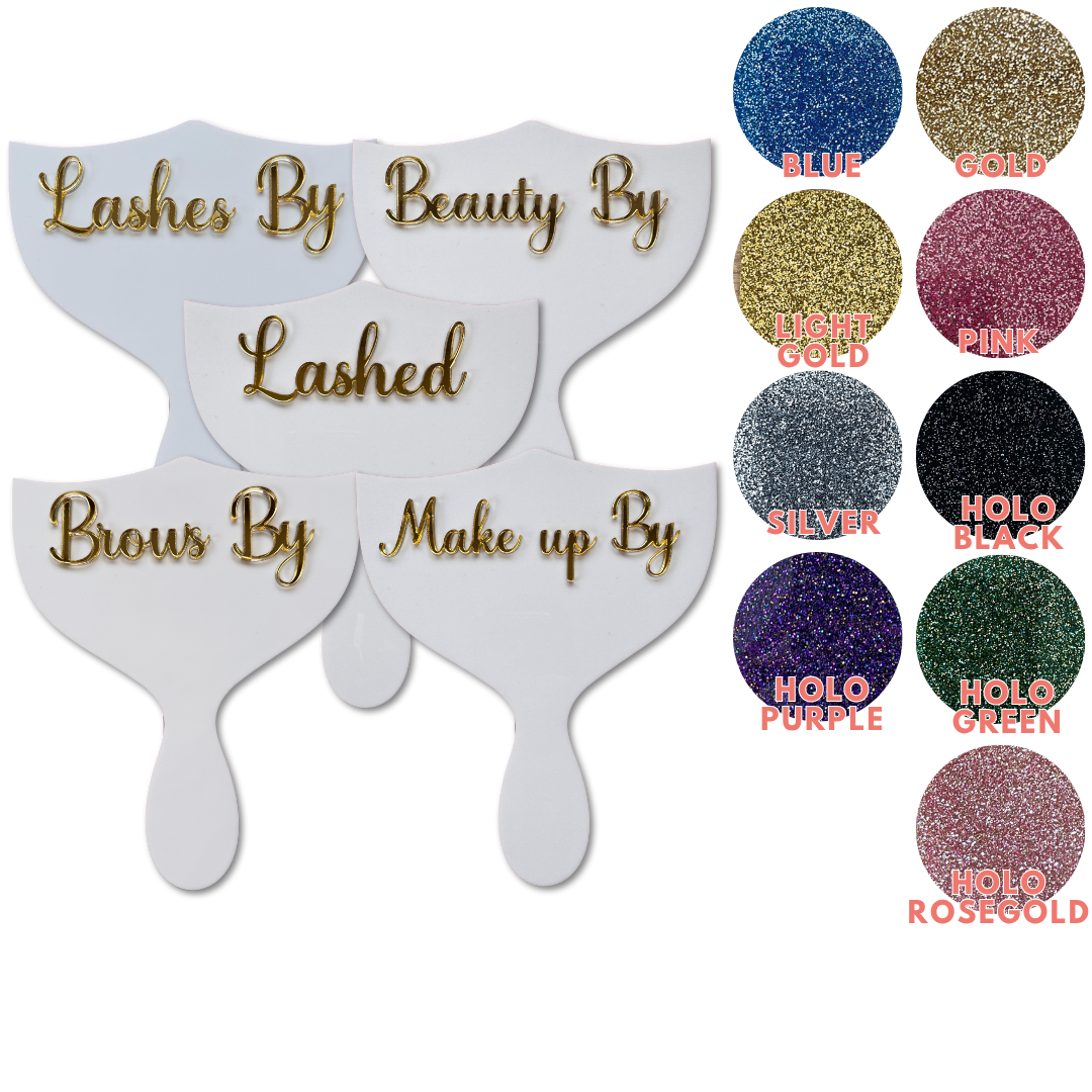 Acrylic Fonts - For Eyelash Paddles - Font 2 | Sticky Back