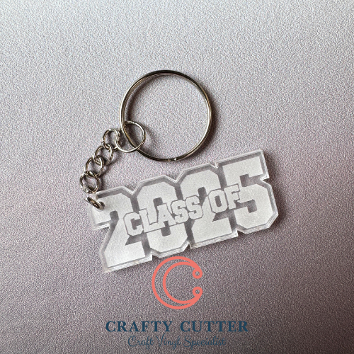 Flat Acrylic Keyring - Class Of 2025 (Engraved)