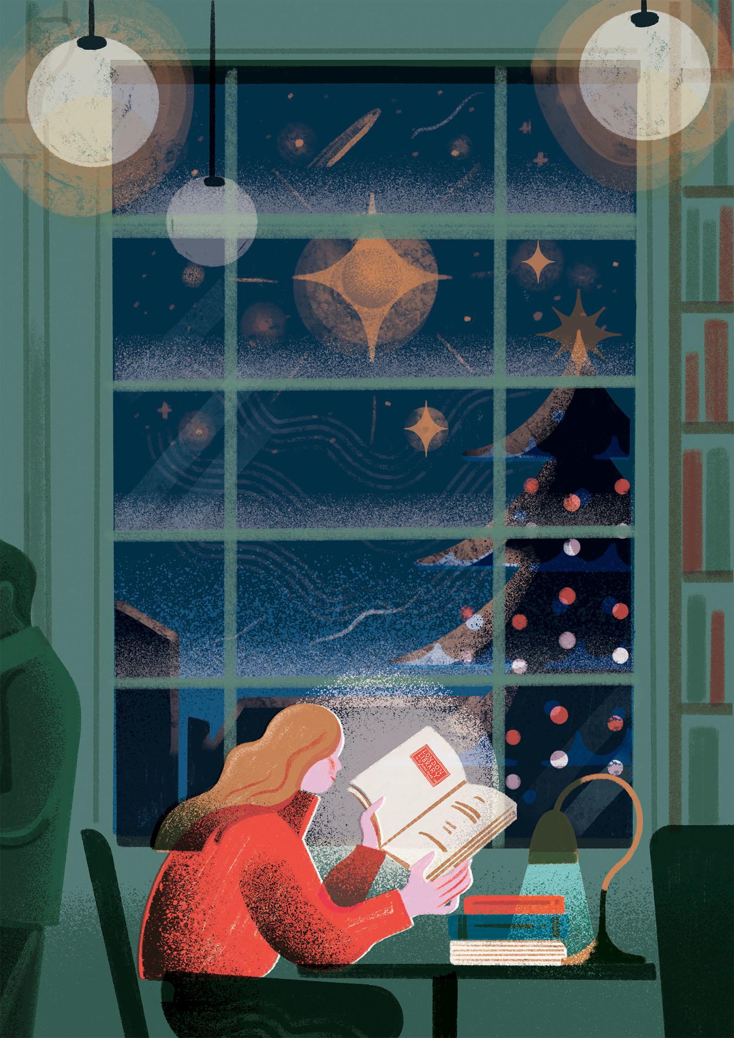 The London Library Christmas Card 2021