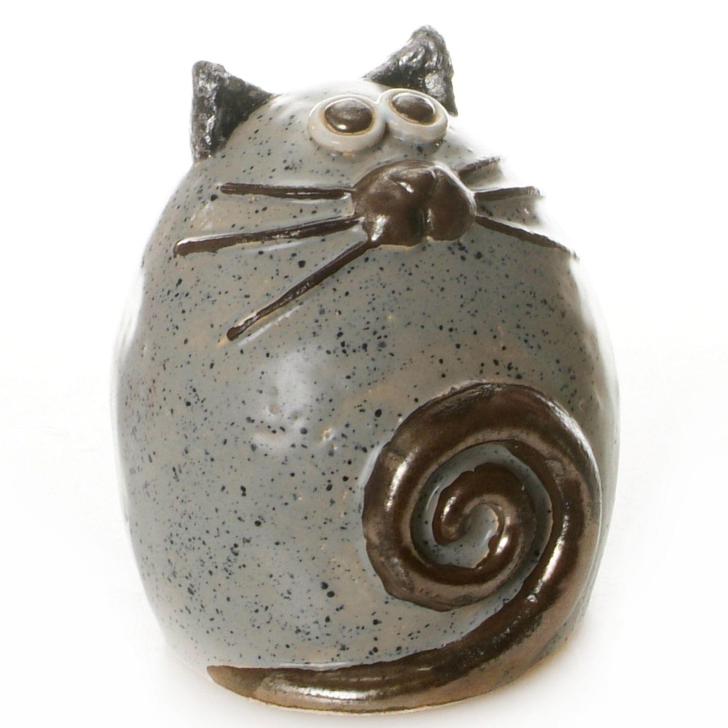 Tabby Fat Cat Ornament | Graphite