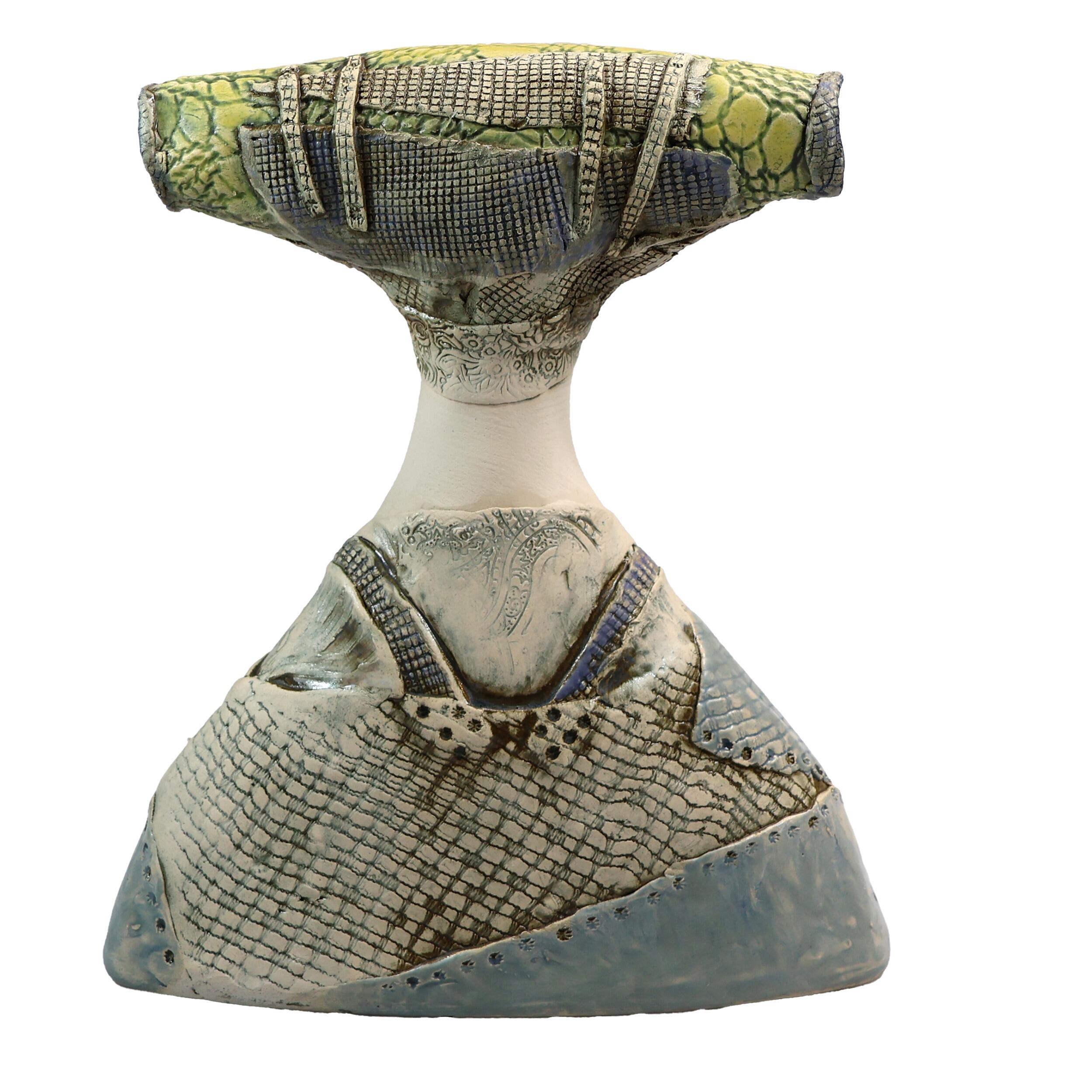 Art Deco Snakeskin Woman Bust Sculpture | Unique Statement Piece