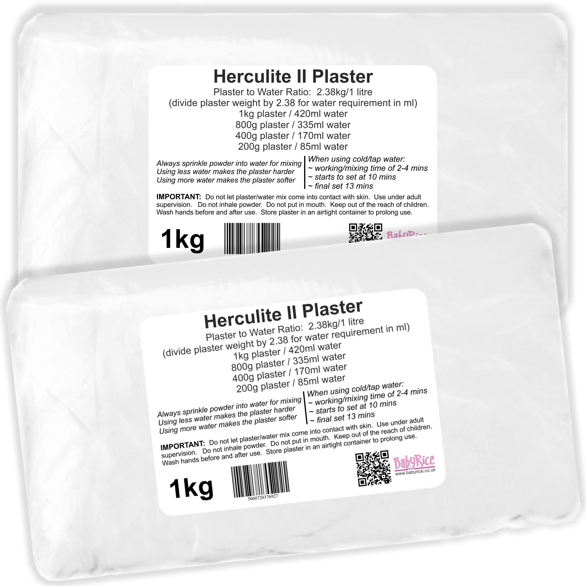 Casting Plaster - Herculite No. 2 - Choose from 500g, 800g, 1kg, 5kg ...