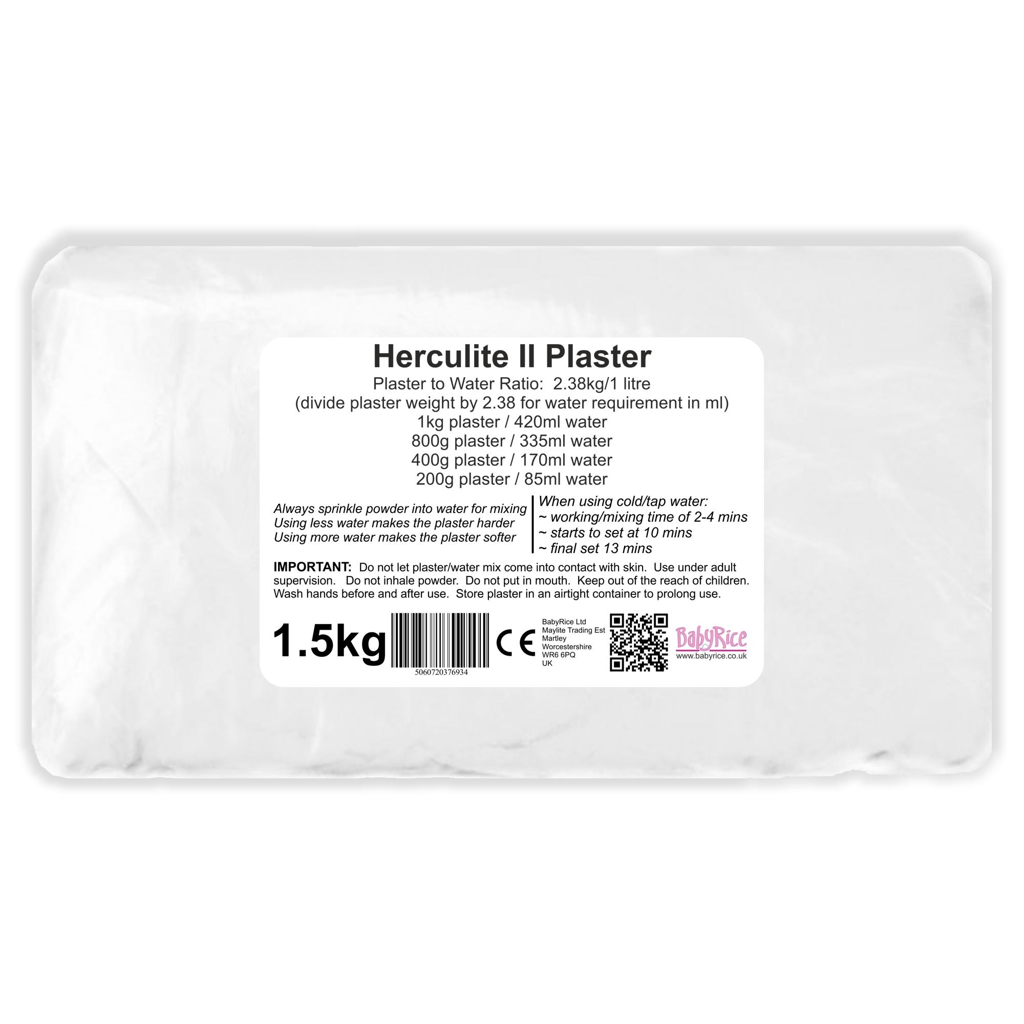 Casting Plaster - Herculite No. 2 - Choose from 500g, 800g, 1kg, 5kg ...