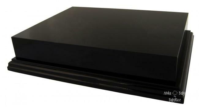 Black Satin Finish Solid Plinth Base Size 6x8" - Options for Engraved ...