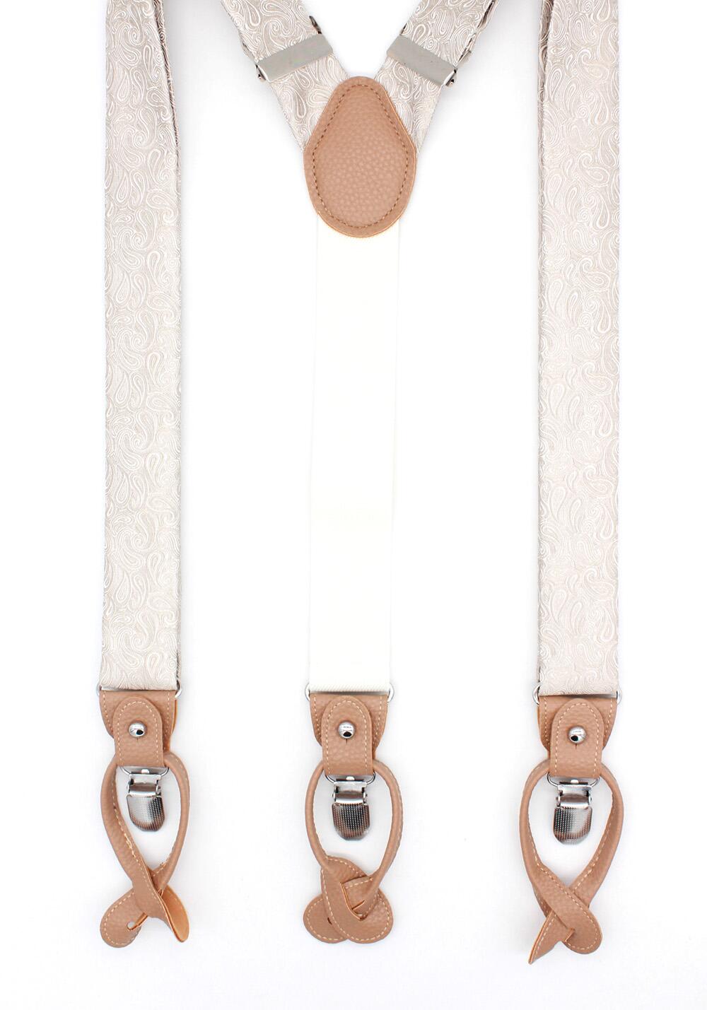 Mix-and-Match Boxed Convertible Braces - Wedding Paisley - Champagne ...