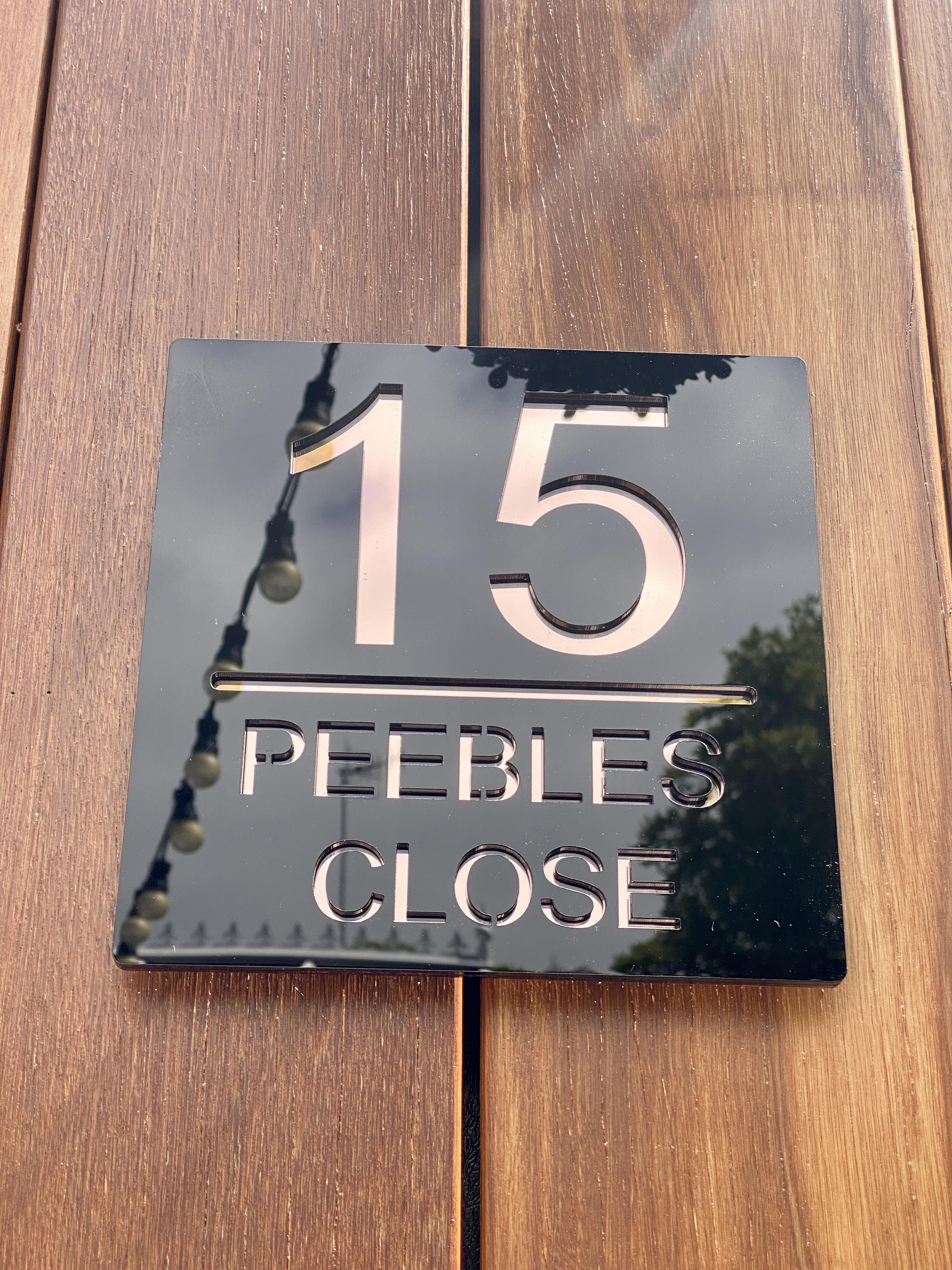 Contemporary Square House Sign