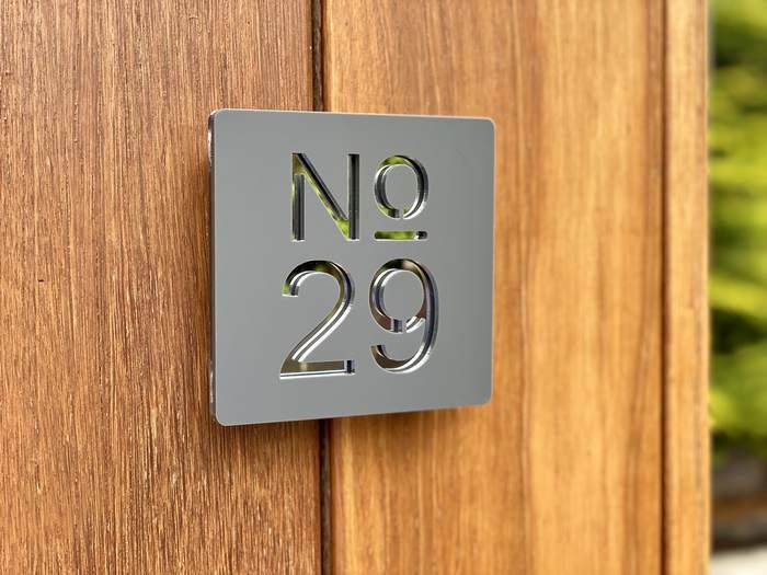 Contemporary Square House Sign 100 x 100mm