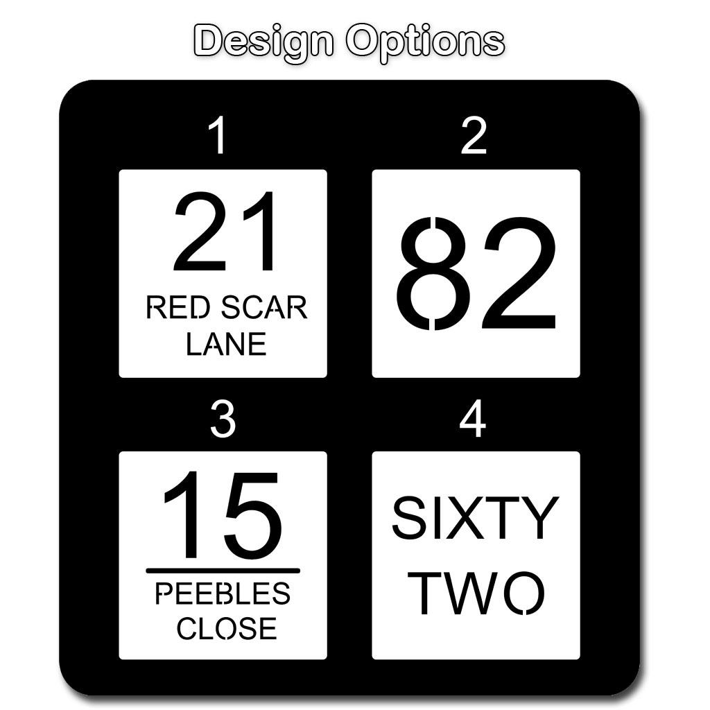 Solar Power Modern House Sign, LED Backlit With Photocell