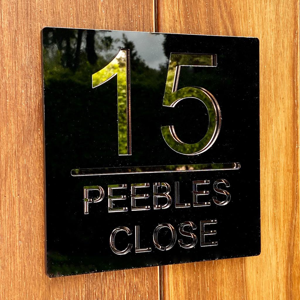 Contemporary Square House Sign