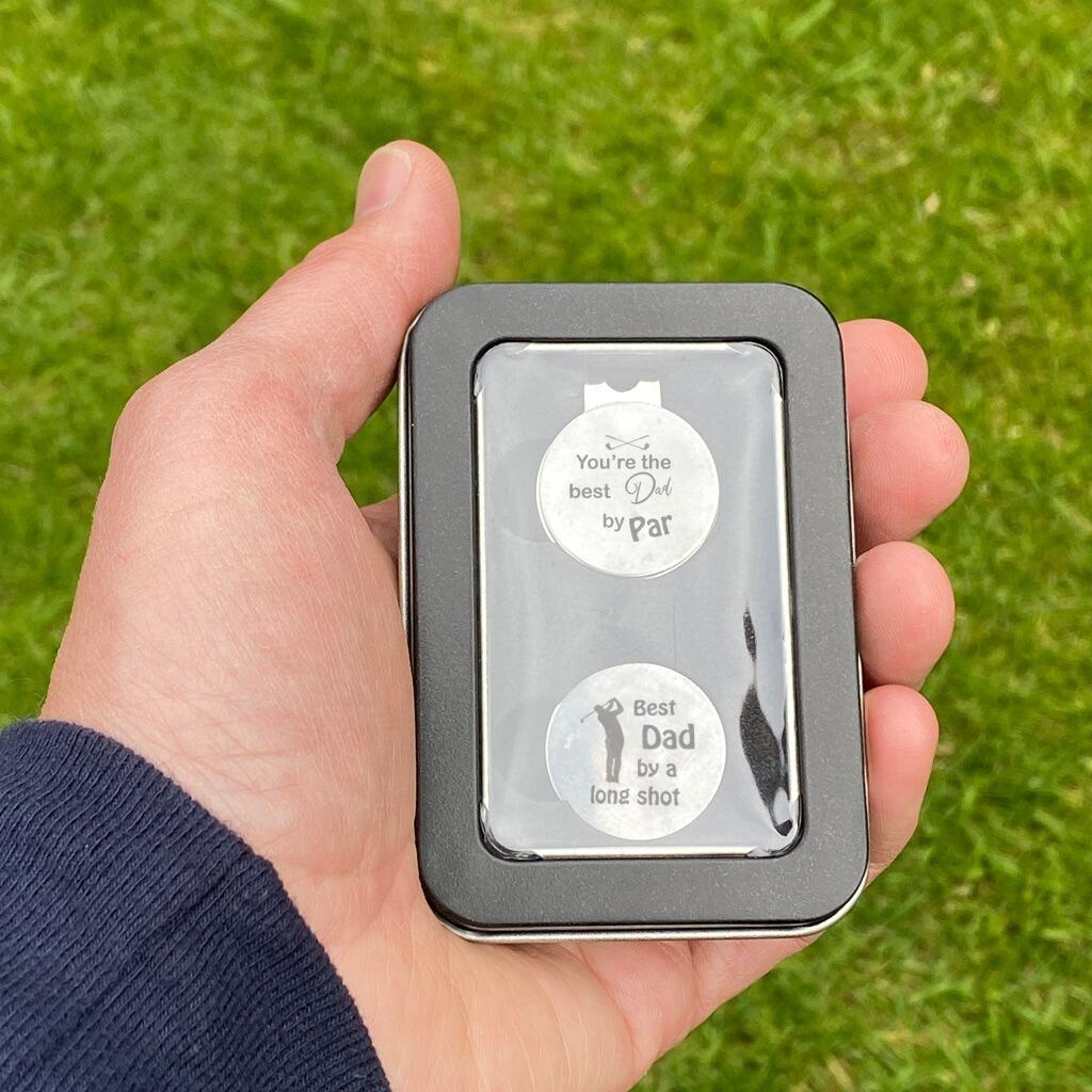 Personalised Magnetic golf marker with hat clip