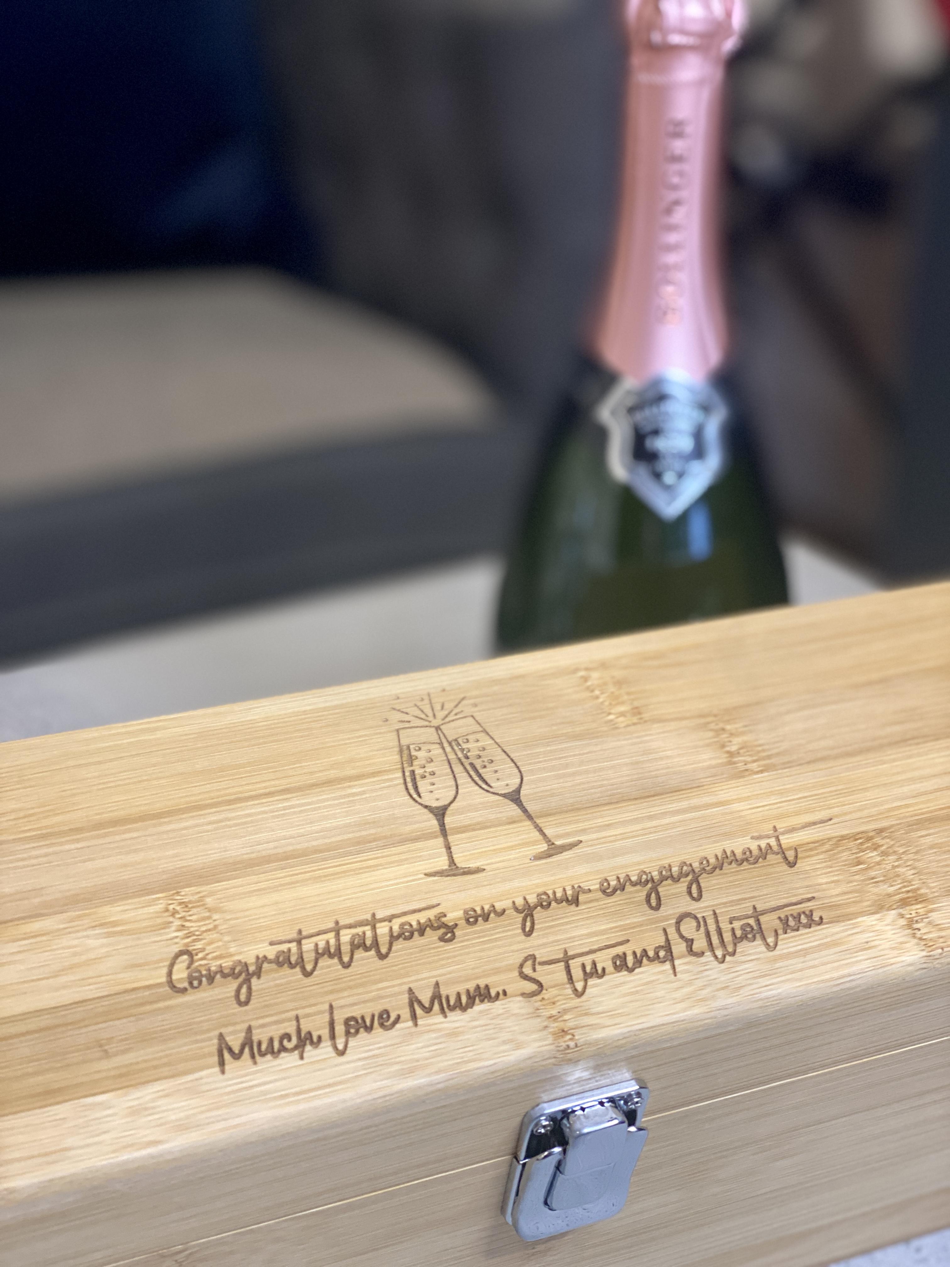 Personalised luxury Wooden Wine Box