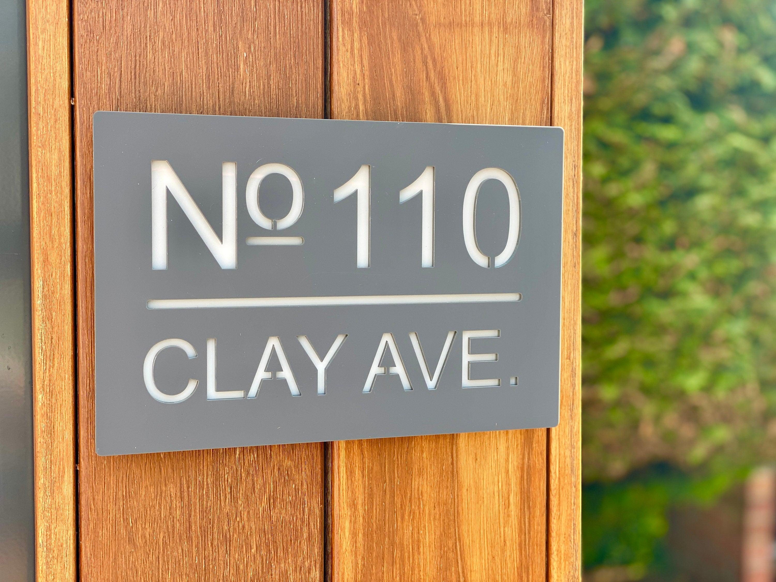 RGB Illuminated House Sign, Alexa Controlled Address Plaque