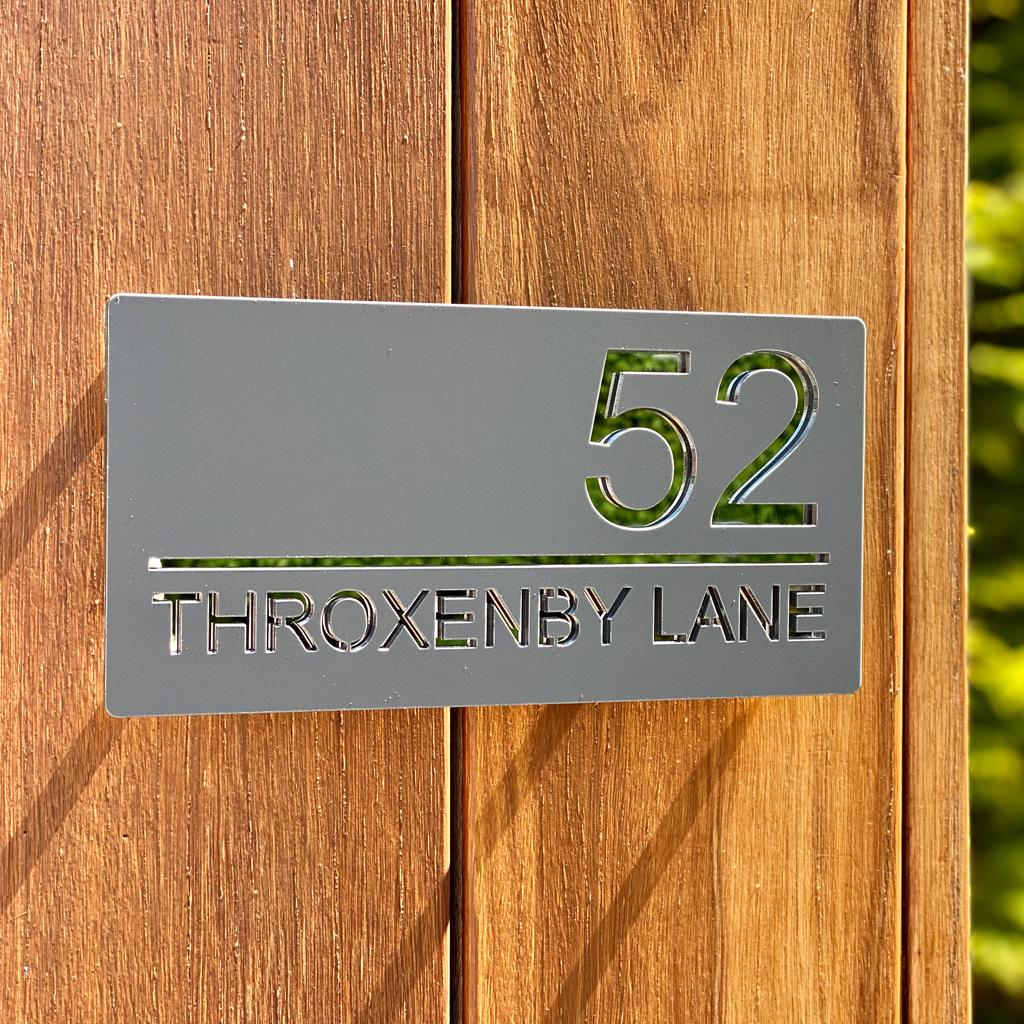 Rectangle Contemporary House Sign