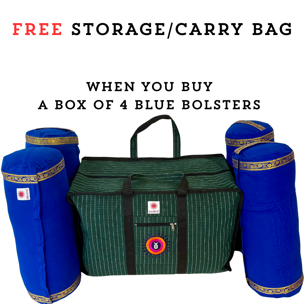 Yoga Bolster- Box of 4 with free teacher's bag