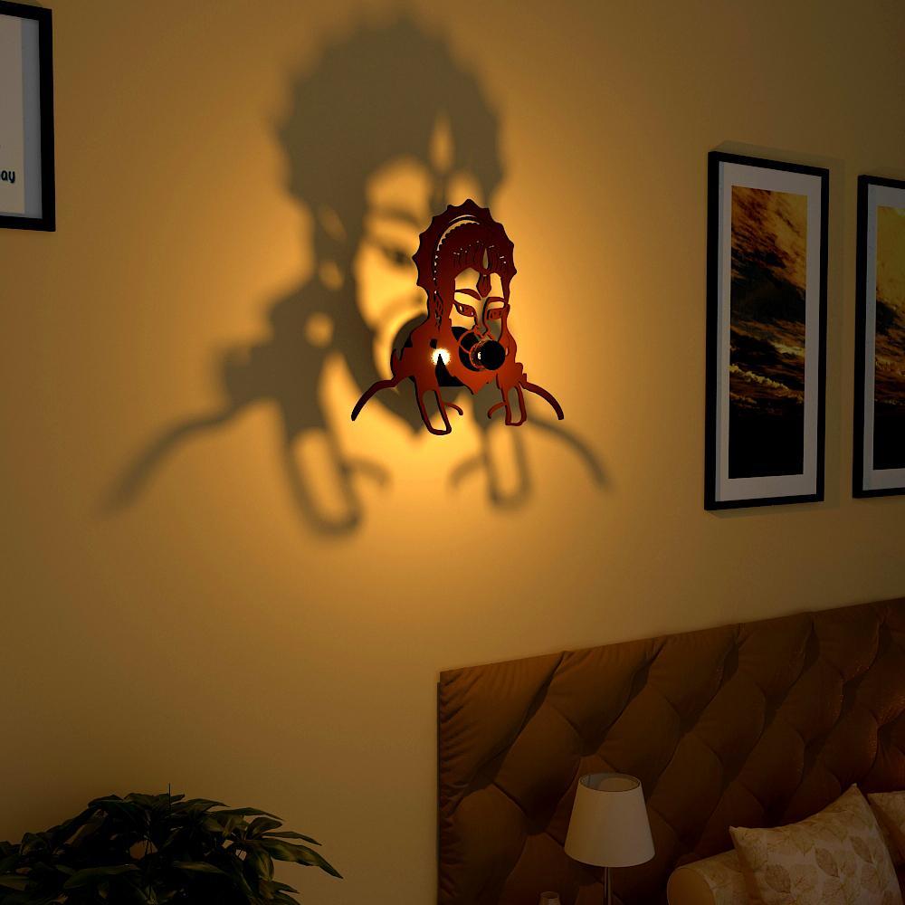 UrbanTokri Traditional Hanuman ji face creative Shadow lamp