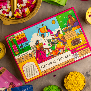UrbanTokri HOLI Phool Natural Gulaal 4 Holi Colors plus Premium Thandai